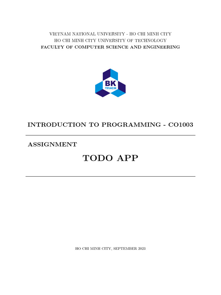 231 CO1003 Assignment | PDF