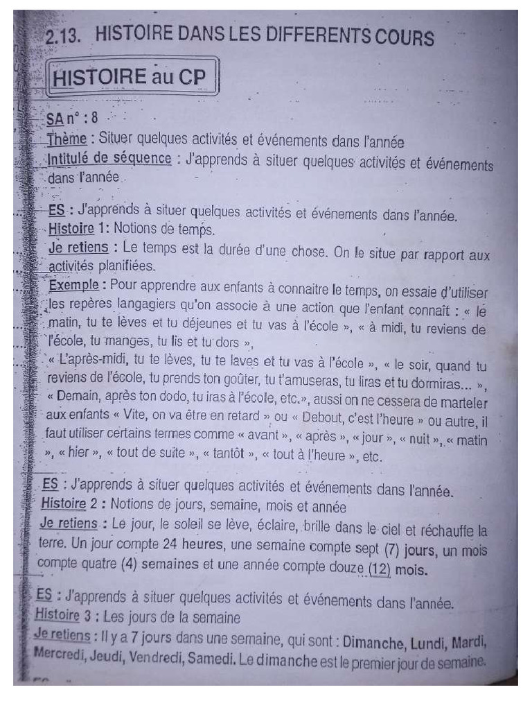 Résumé Histoire CP Édition COPAS | PDF