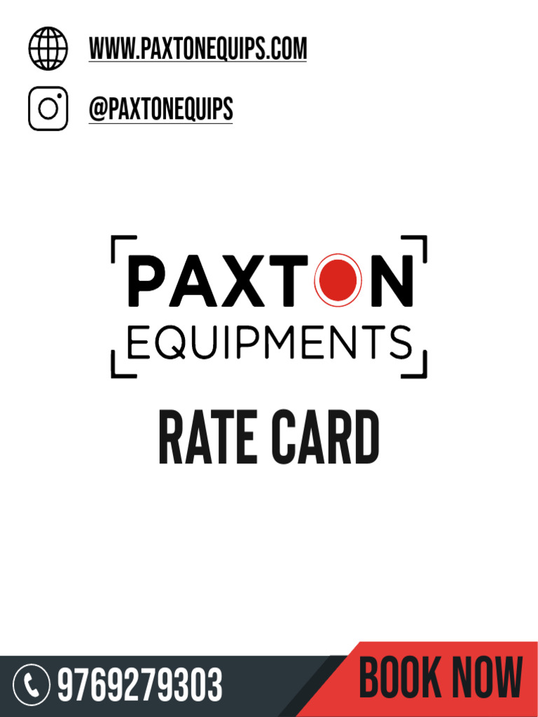 Paxton Rate List | PDF