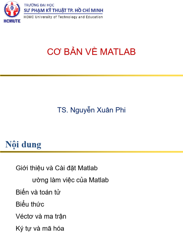 C1. Giới thiệu Matlab | PDF