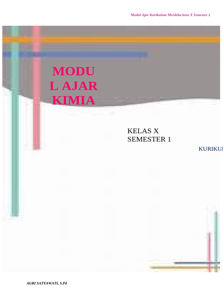 Modul Kimia Semester 1 Kelas X, Sistem Periodik Unsur | PDF