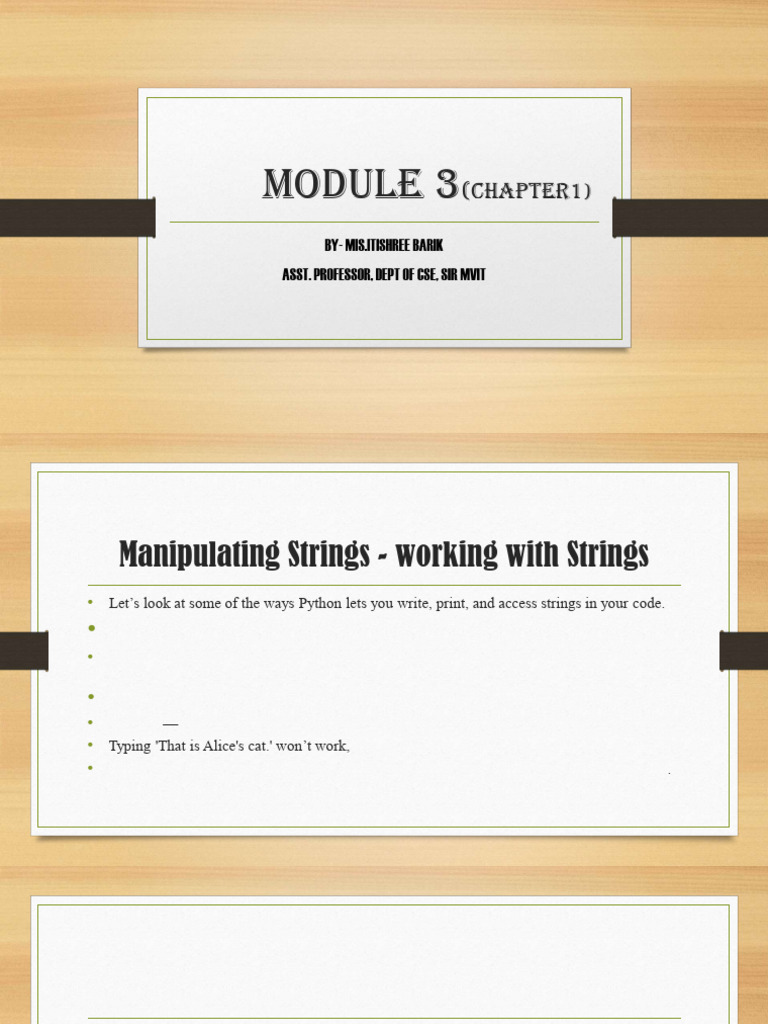 MODULE 3 (Chapter1) | PDF