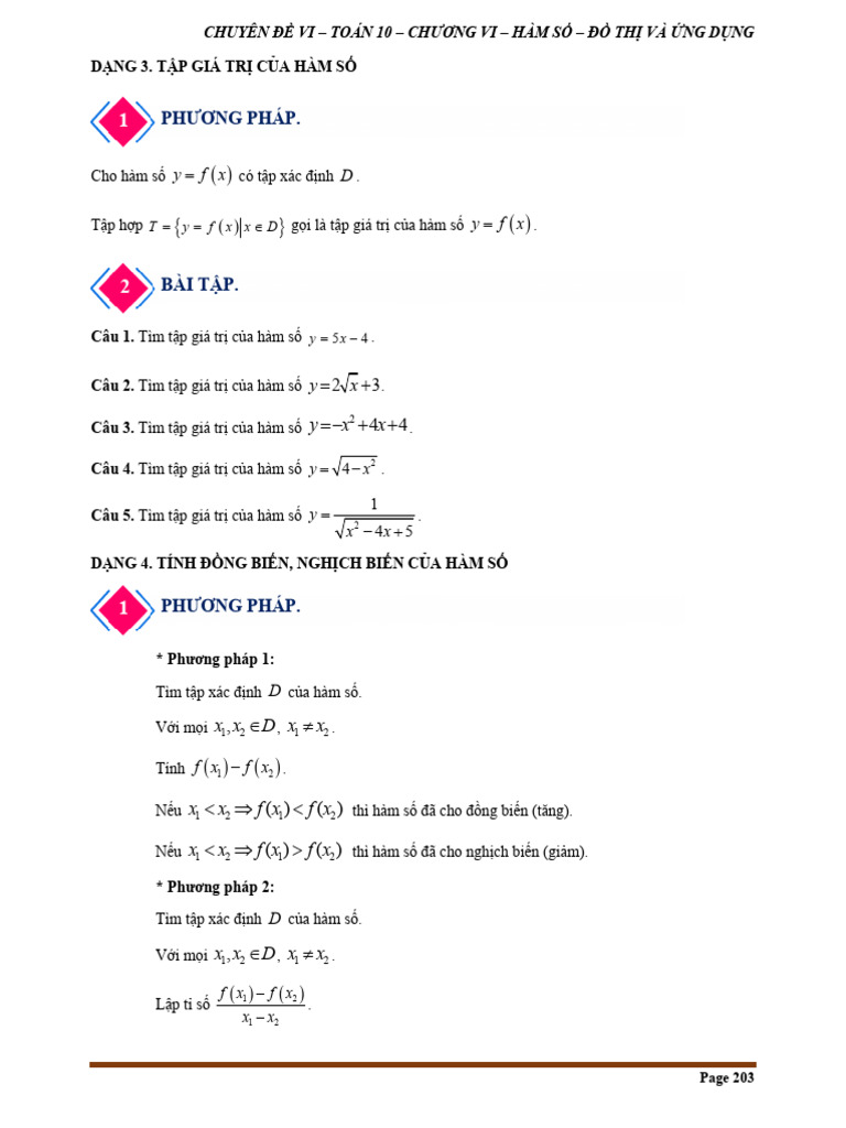 Bai Tap Ham So Lan 3 | PDF