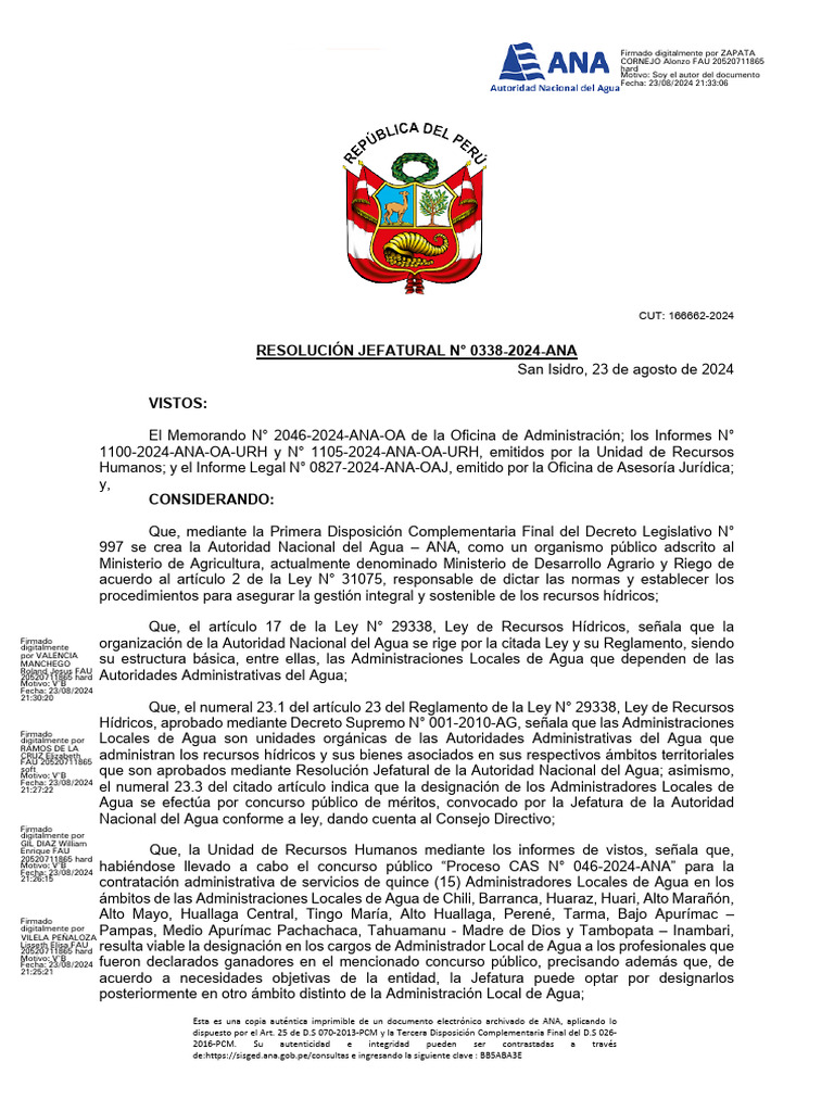 R J 0338 2024 Ana El Peruano | PDF