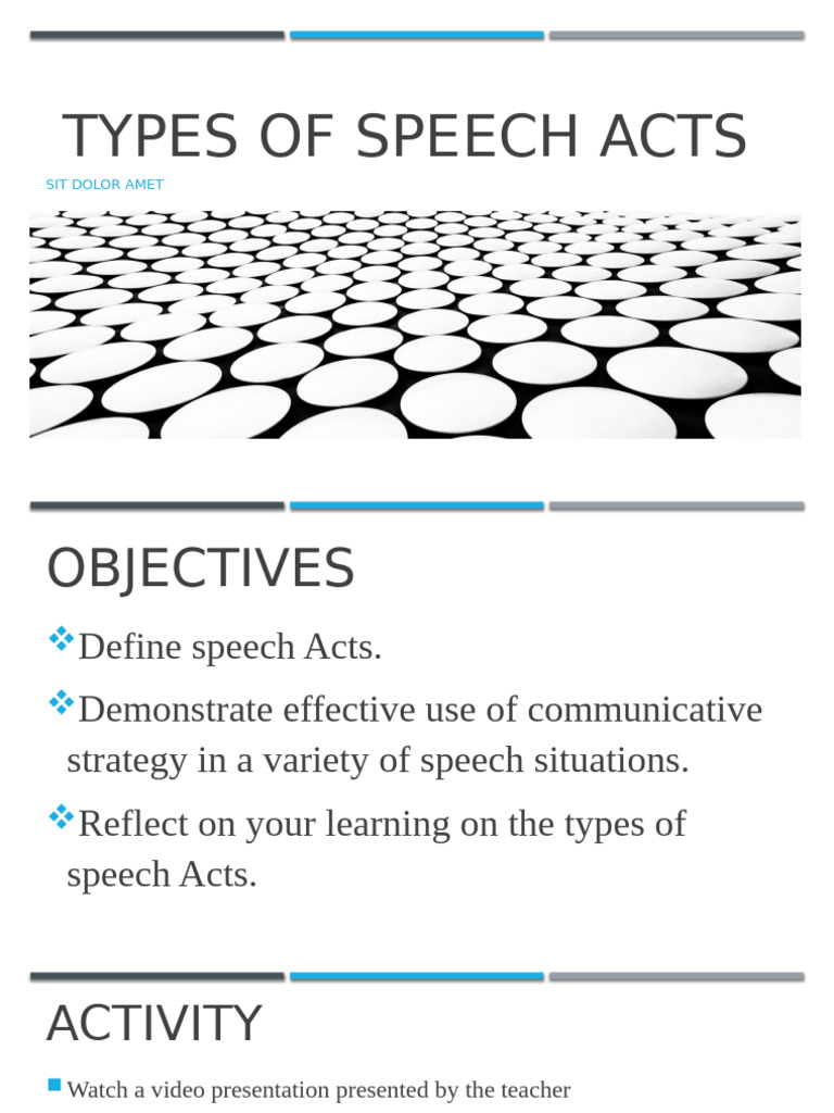 Types of speech acts | PDF