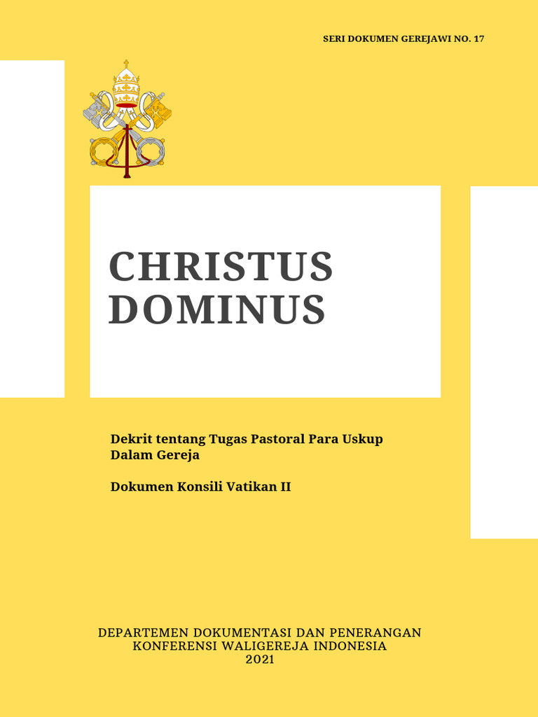 Seri Dokumen Gerejawi No 17 Christus Dominus | PDF