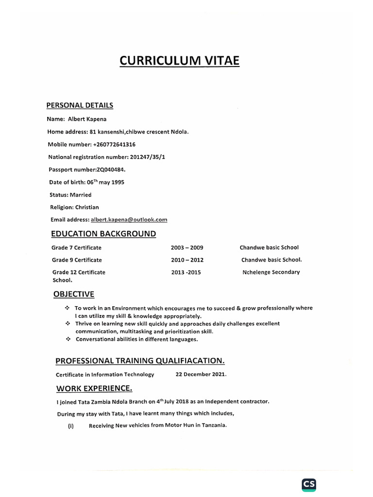 Curriculum Vitea 10-07-2024 14.39 | PDF