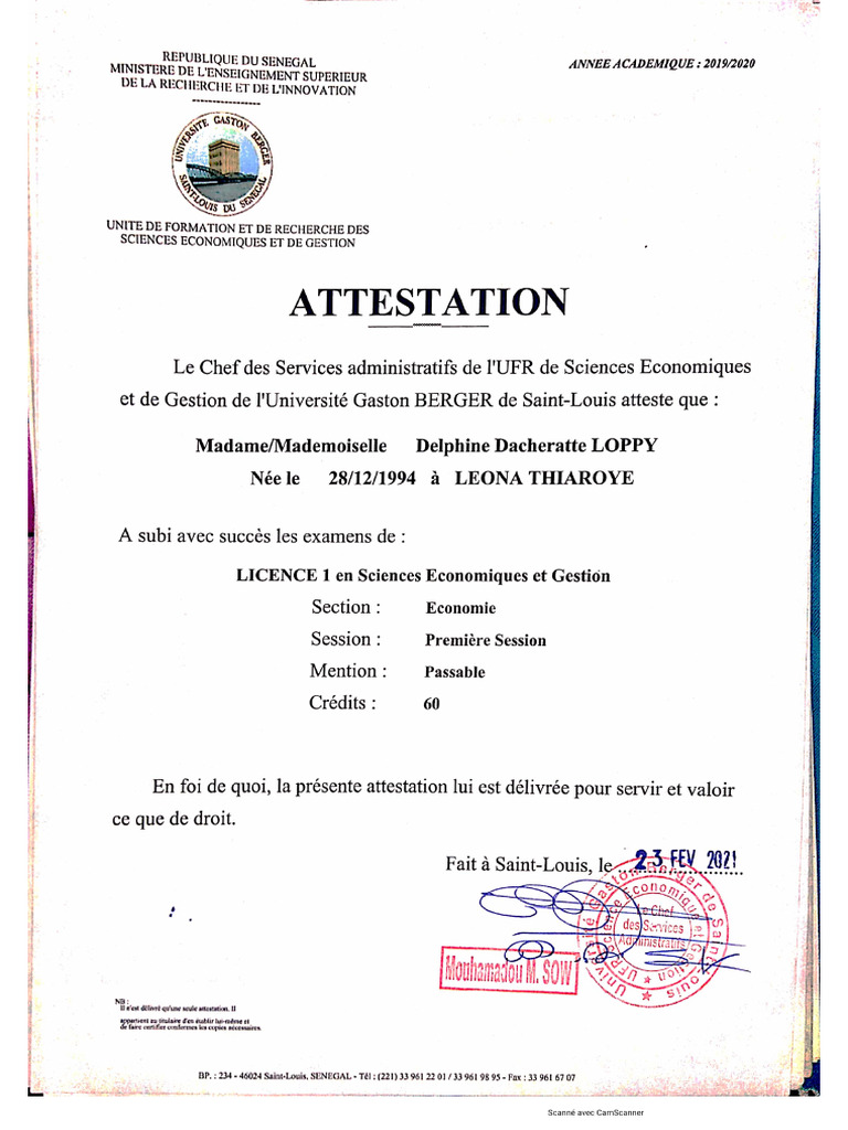 Mes Dossiers D'étude Et Diplômes | PDF