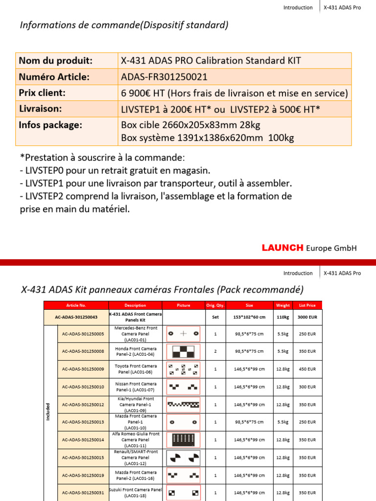 2 ADAS LAUNCH Tarification FR | PDF | Vehicle Technology | Car ...