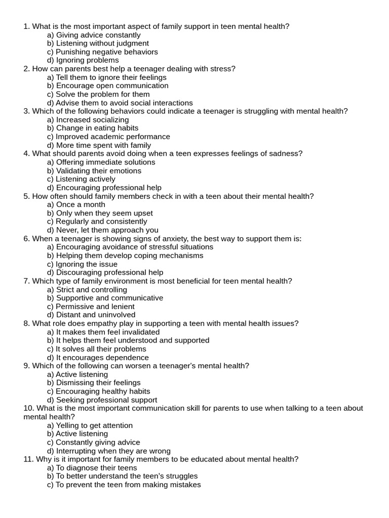 Mental Health Assessment Grade 7 | PDF | Adolescence | Mental Health