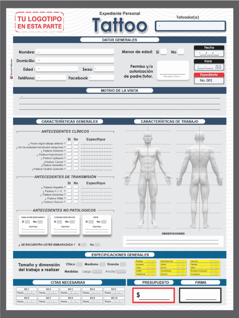 Expediente Personal - Tattoo - Docx Versión 1 | PDF