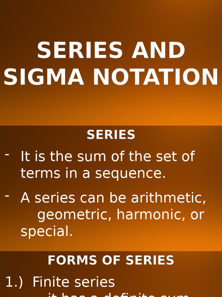 gr11 Sigma Notation | PDF