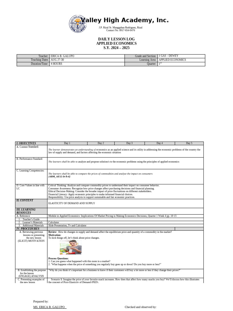 WEEK 4 APPLIED ECO | PDF