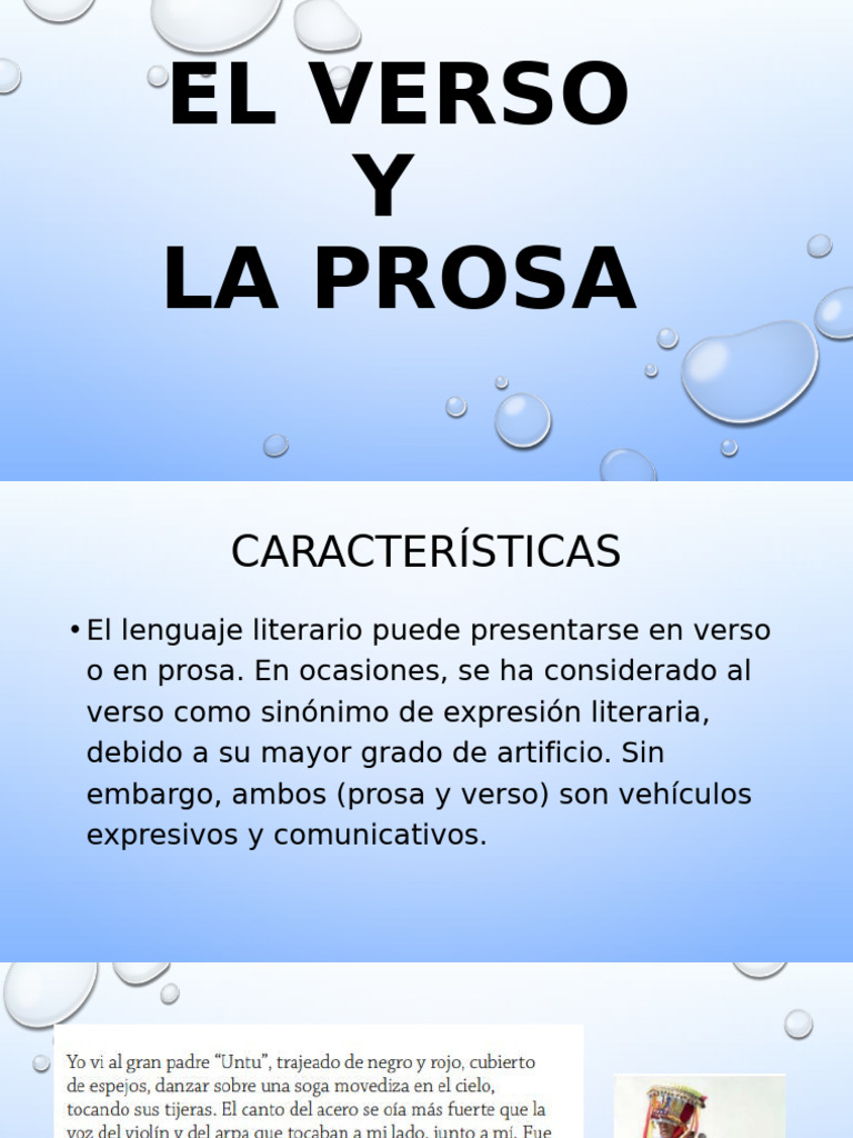 El Verso y La Prosa | PDF