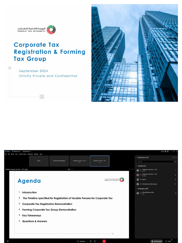 Corporate Tax Registration & Forming Tax Group | PDF