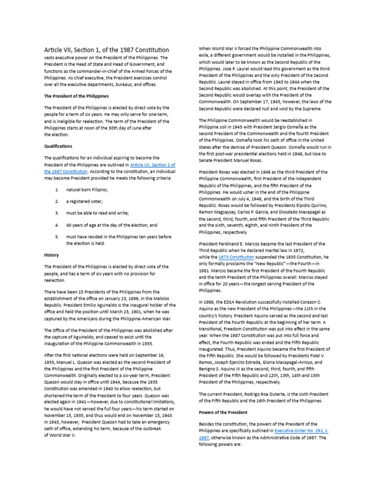 Executive Branch | PDF