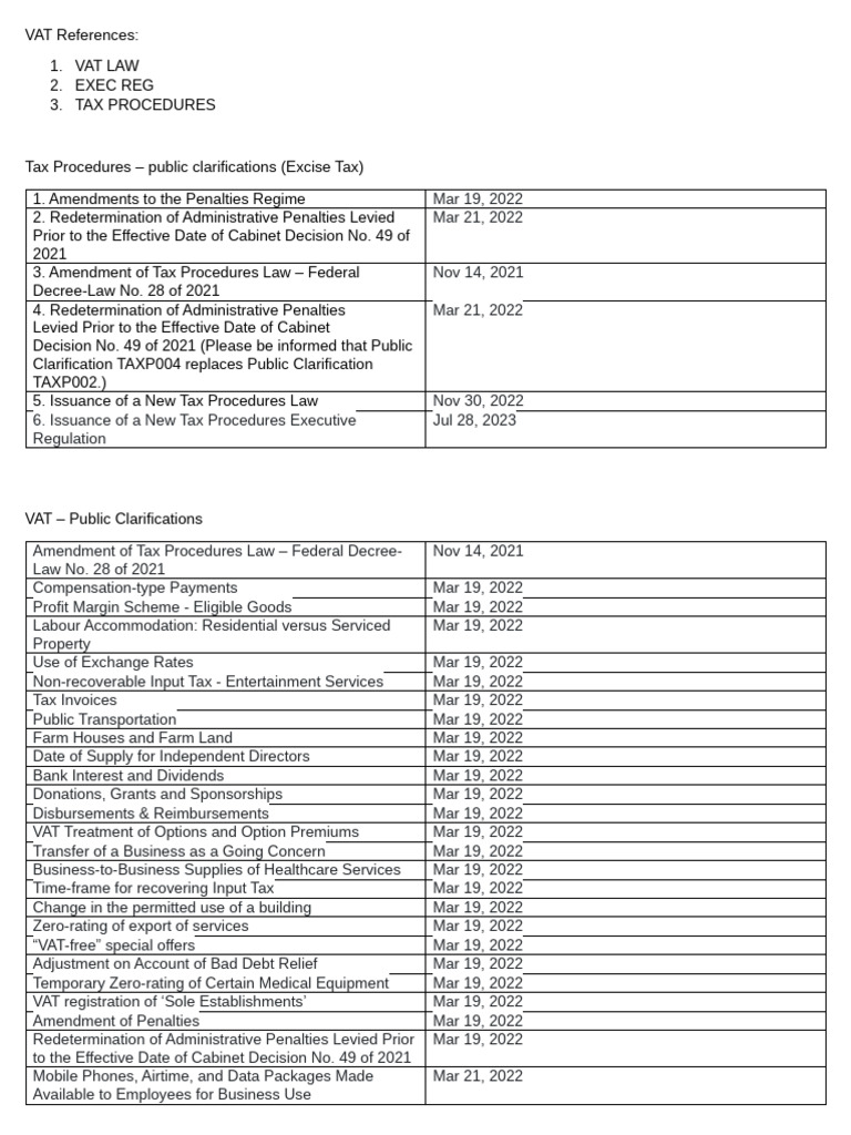 VAT References | PDF