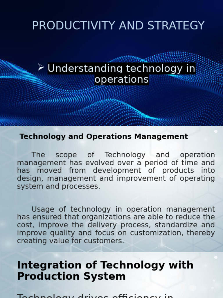 Productivity and Strategy | PDF