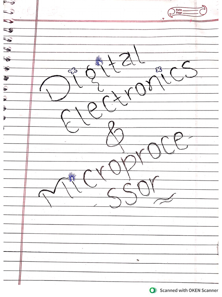 Digital Electronics & Microprocessor Notes | PDF