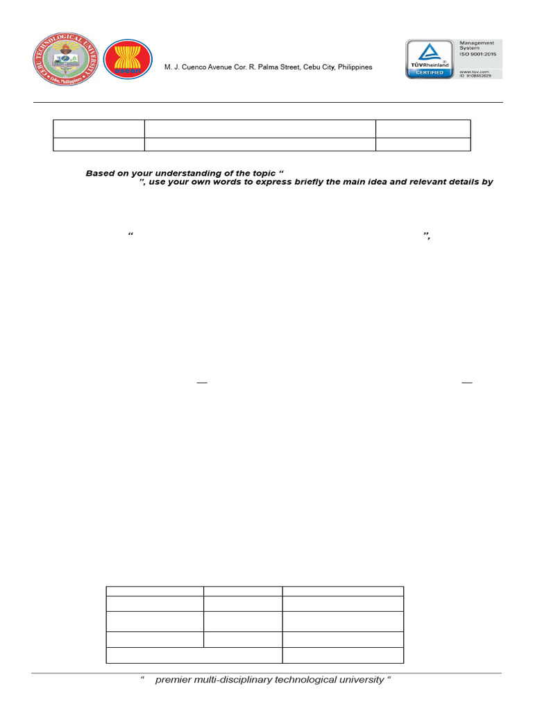 Activity #7 ESSAY | PDF