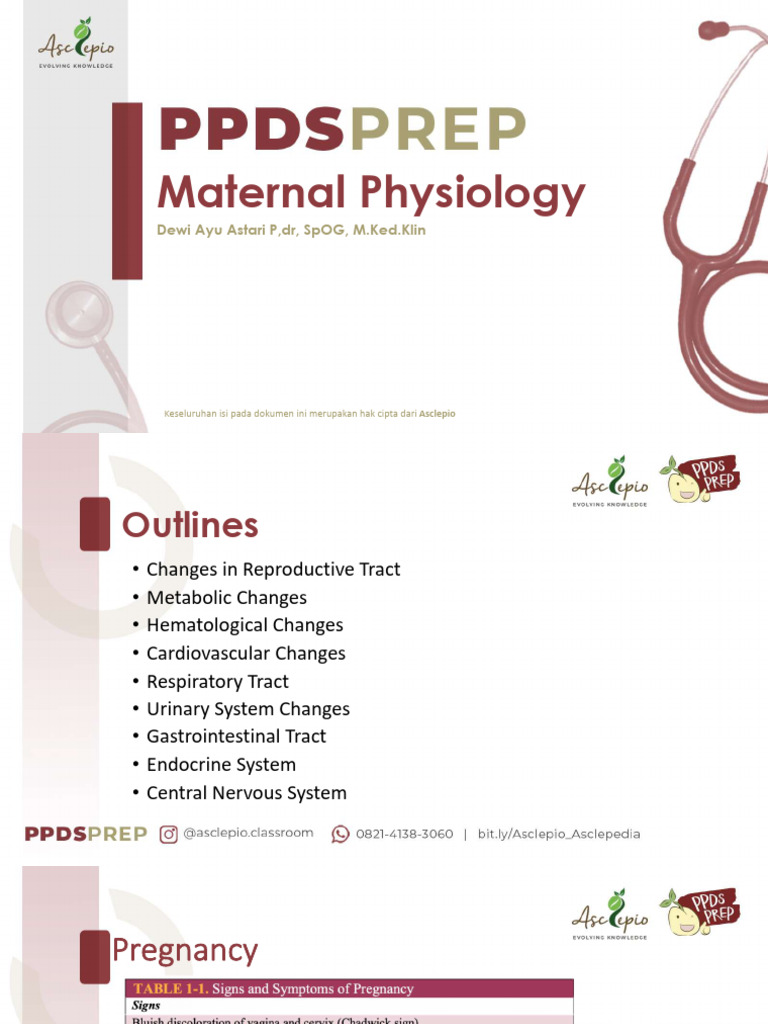 PPDS Prep- Maternal Physiology_compressed | PDF