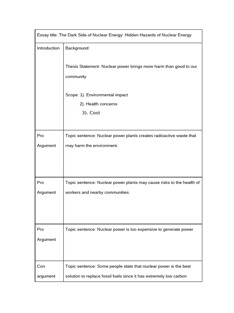 Essay Draft 1 | PDF | Nuclear Power | Technology & Engineering