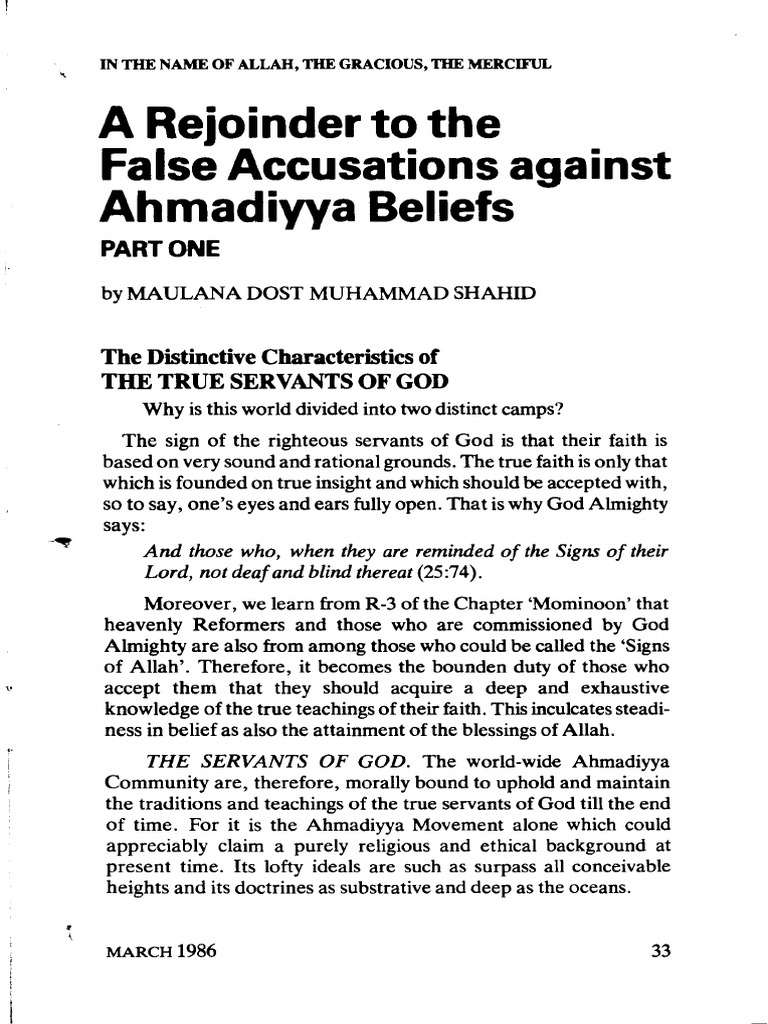 Rejoinder False Accusations | PDF