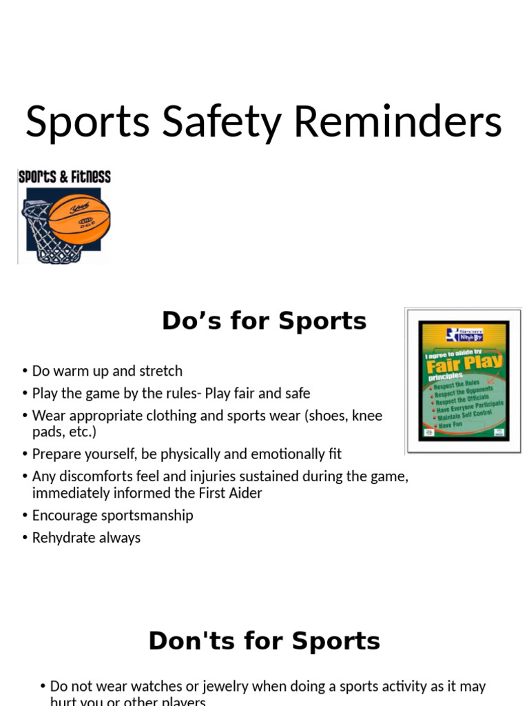 Sports Safety Reminder | PDF