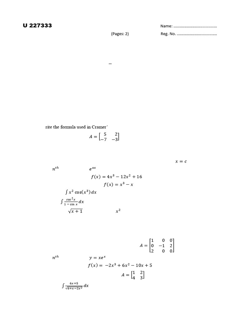 GEC3 MT01 Mathematics For Data Science - III - 2021 | PDF