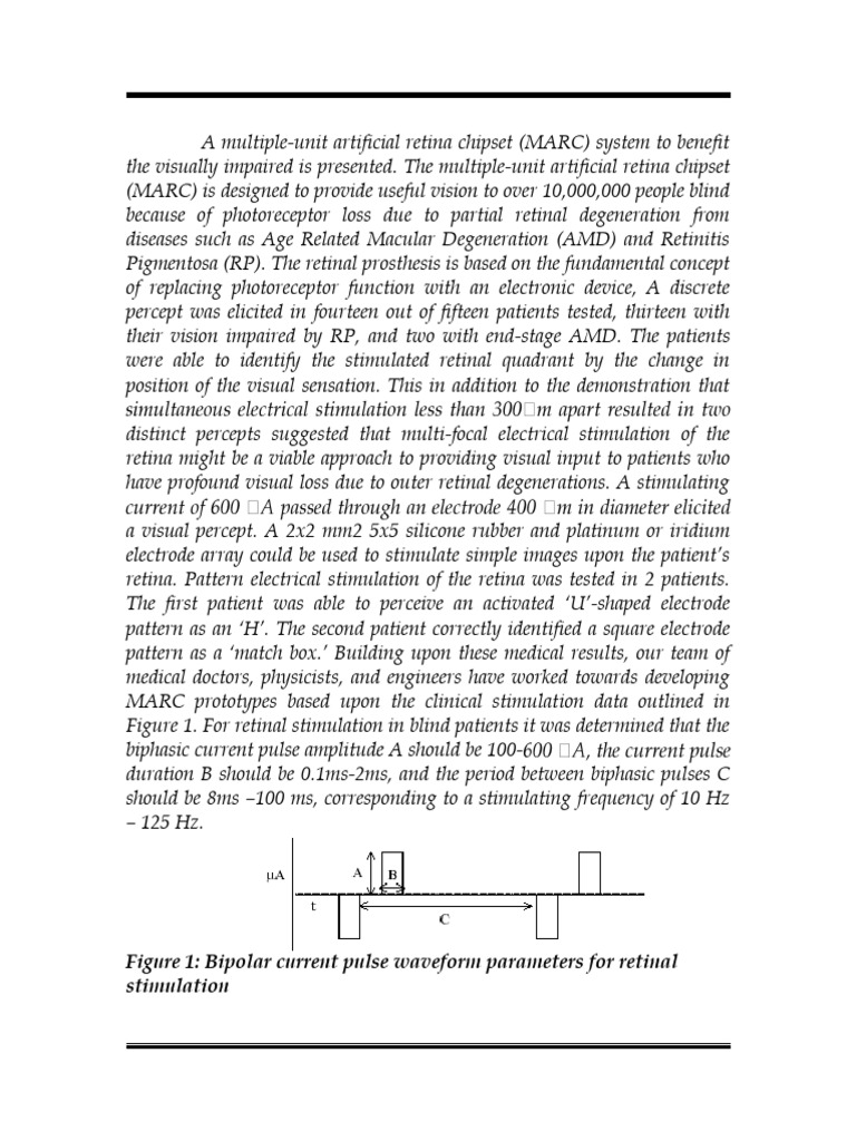 Multiple-Unit Artificial Retina Chipset | PDF | Modulation | Retina