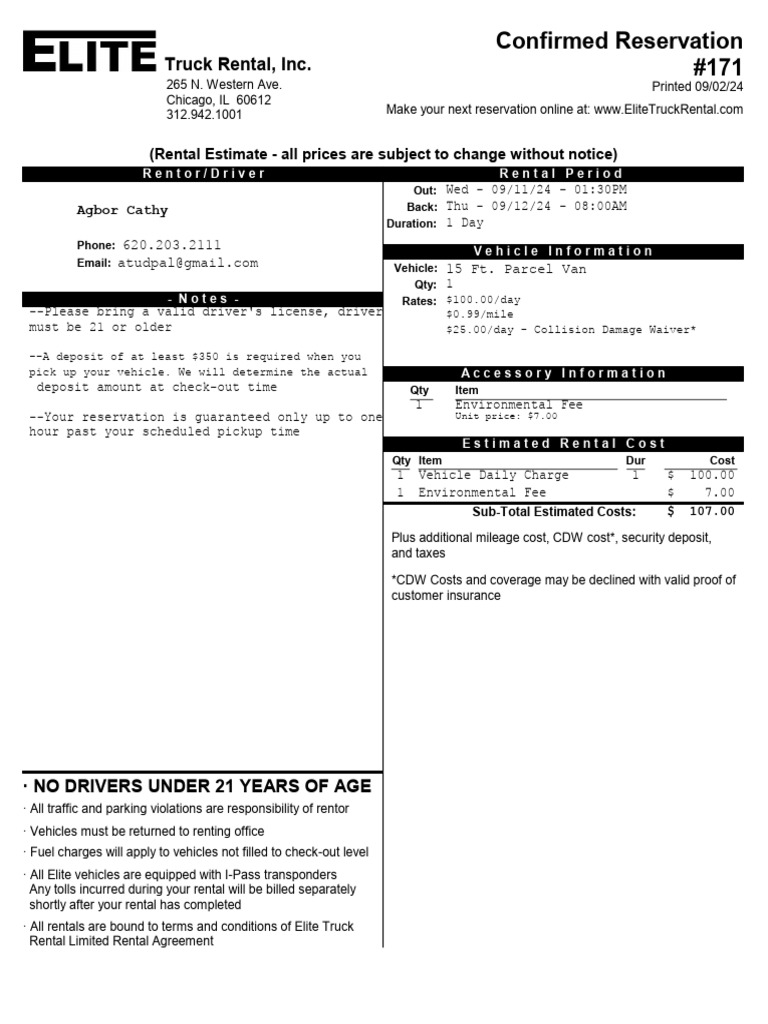 Elite Estimate | PDF