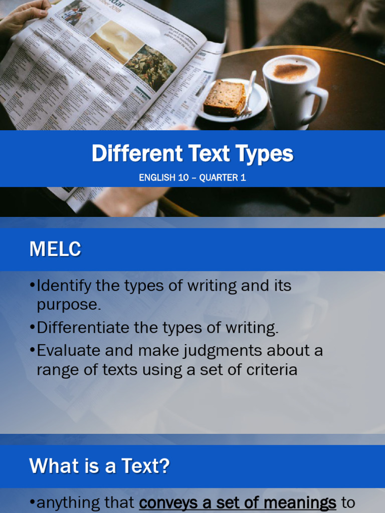 Different Text Types | PDF