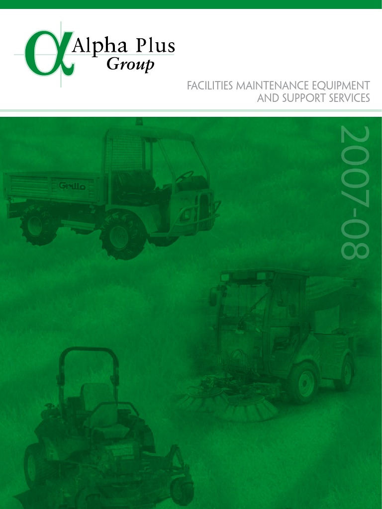 Alphaplus Product Brochure (2007-08) | PDF | Lawn Mower | Tractor