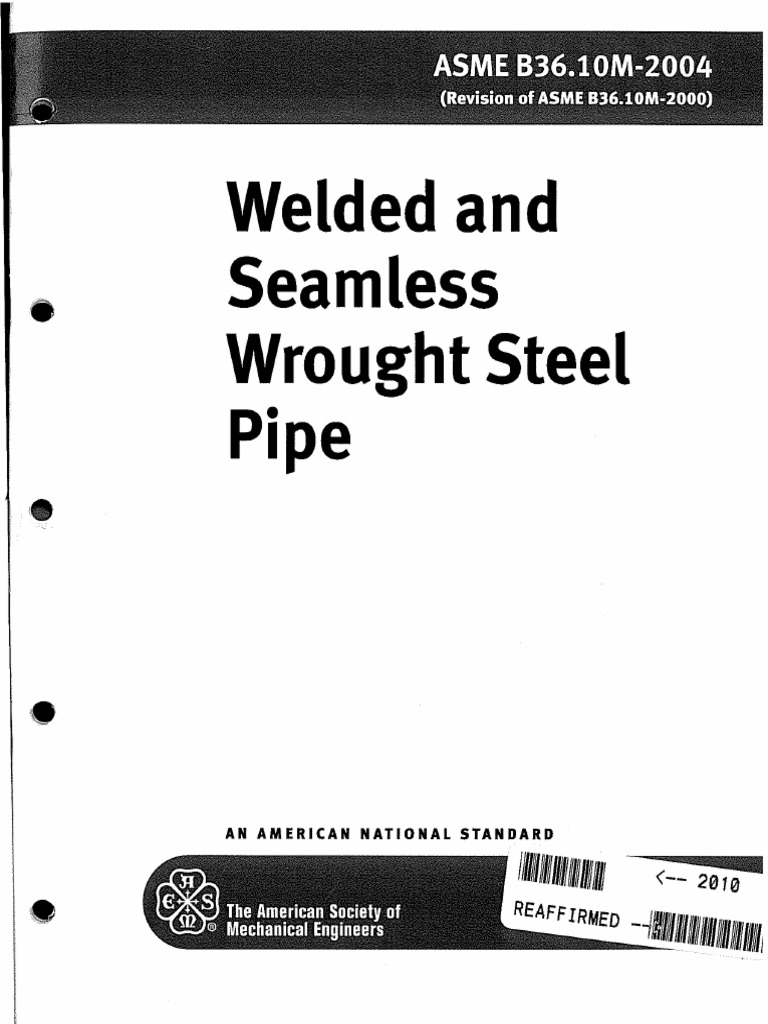 Welded and Seamless Wrought Steel Pipe | PDF