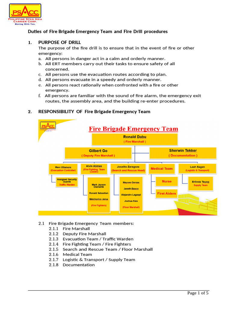 FireDrill Procedure | PDF