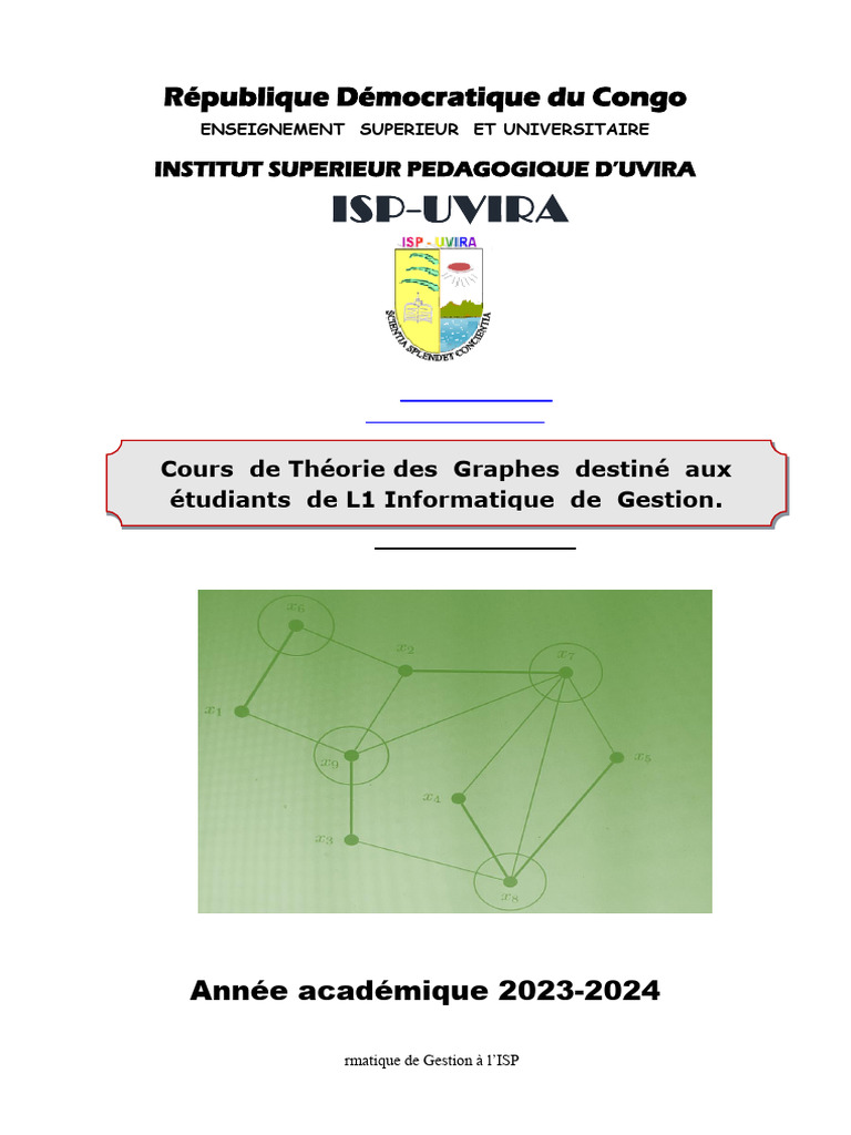 TG Corrigee 2023-2024 | PDF | Théorie des graphes | Méthodes et références pédagogiques