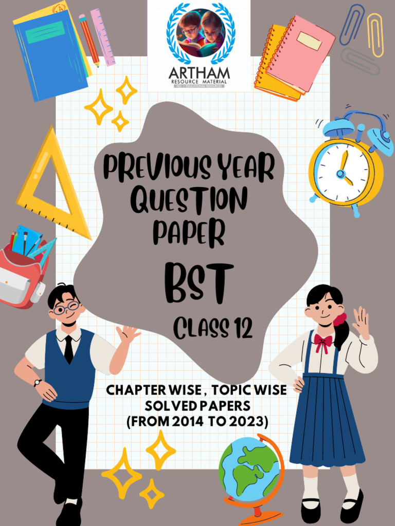 Class 12 BST CBSE PYQ Chapter Wise Topic Wise | PDF