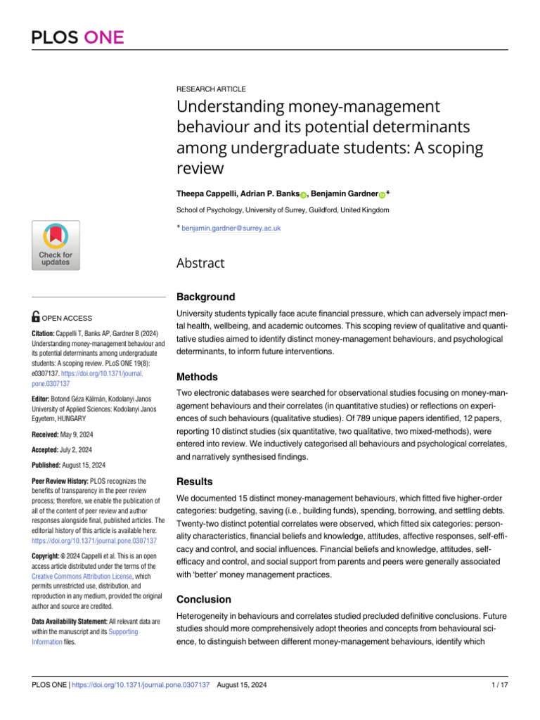 Understanding Money Management | PDF