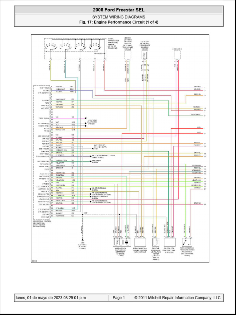Diagrama Electrico Ford Freestar Sel 2006 | PDF