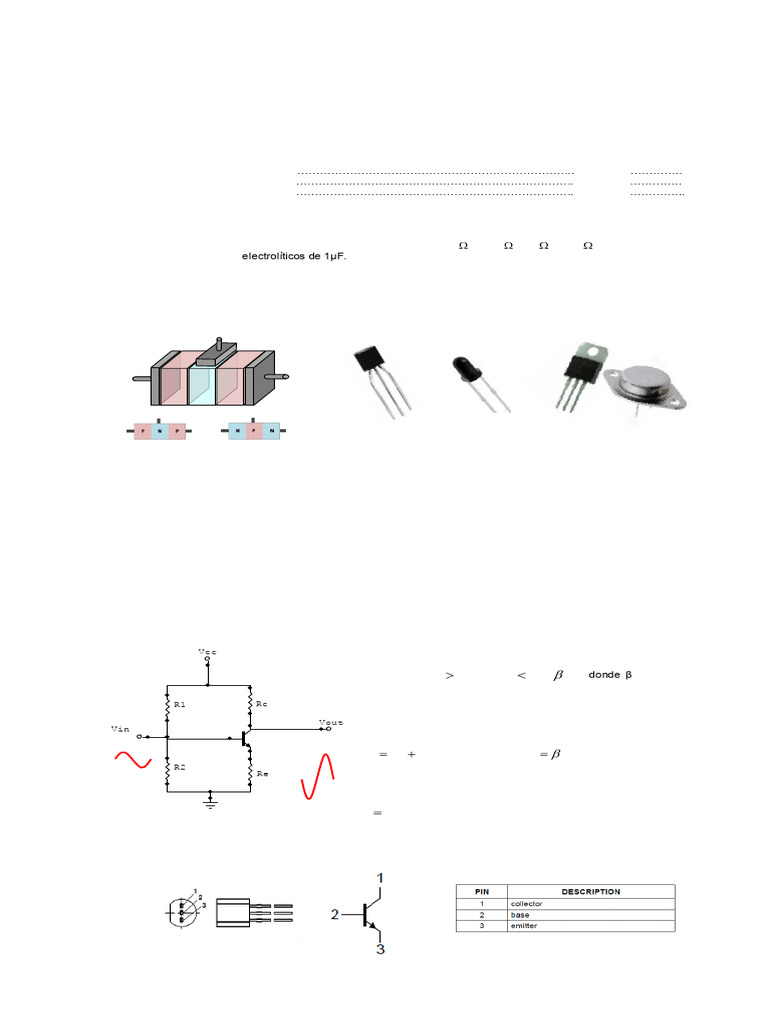 Lab Transistor Amplificador 1 | PDF | Transistor | Transistor de unión ...