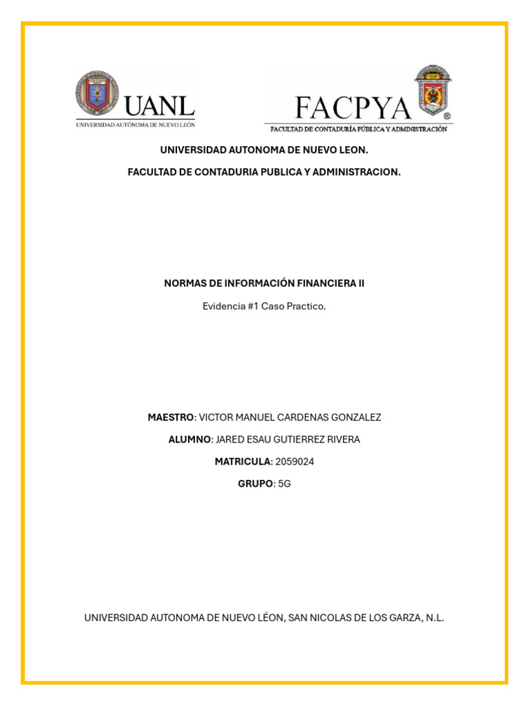 Jegr - Caso Practico - Ev1 - Nifii | PDF