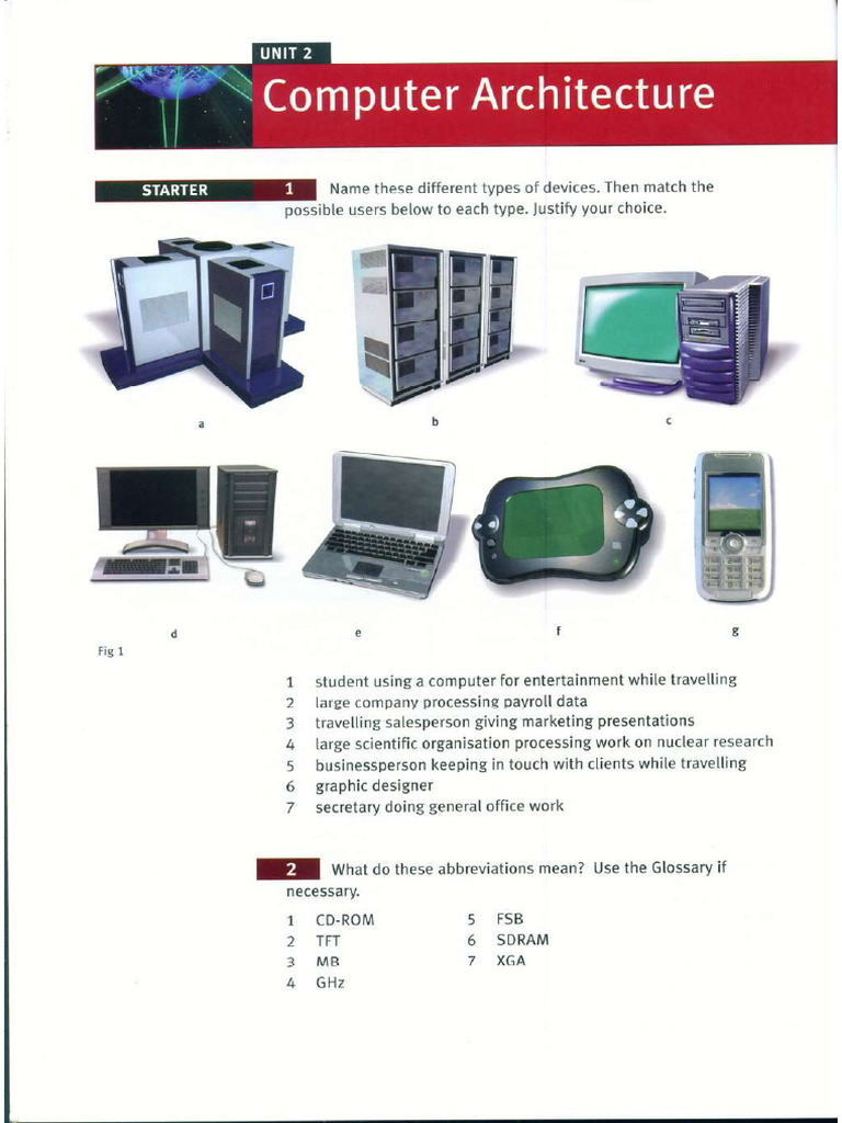 Oxford E for IT Unit 2 Computer architecture | PDF
