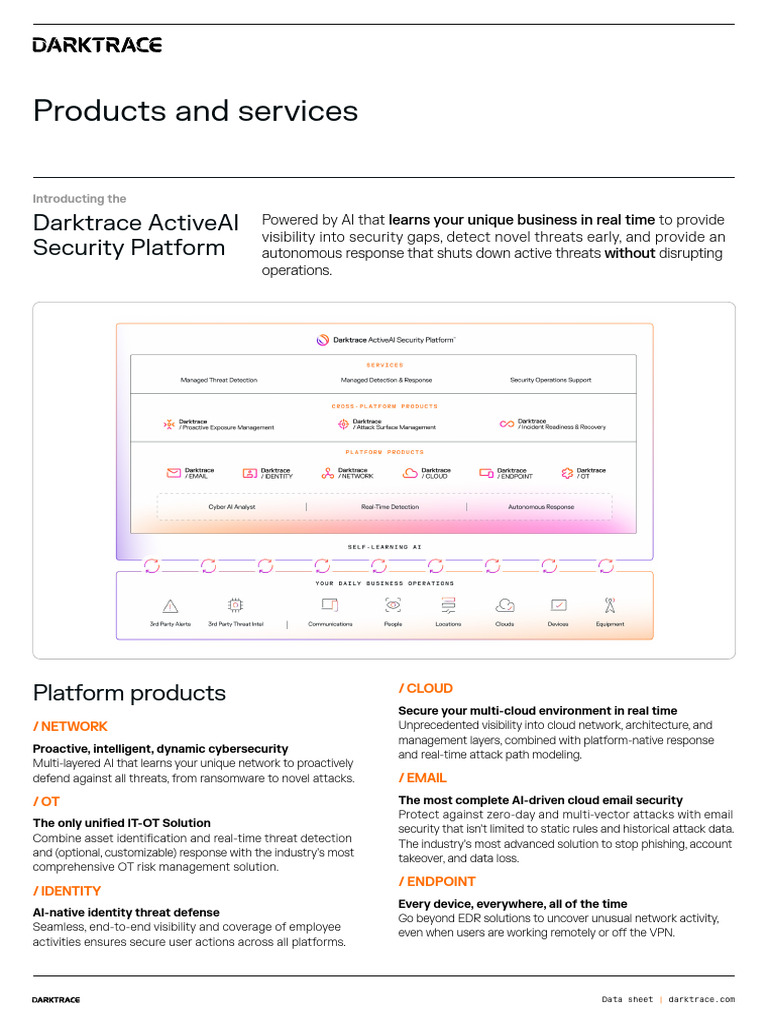 Darktrace产品服务 | PDF