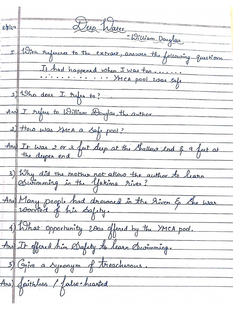 Deep Water notes | PDF