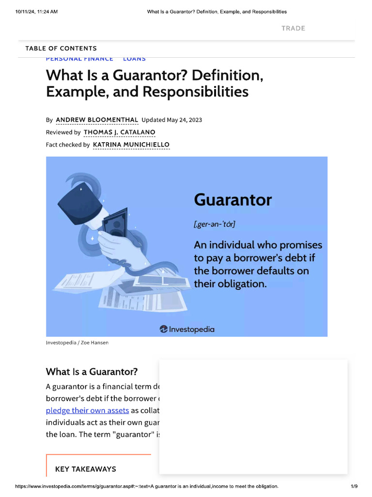 Guarantor For Loans | PDF