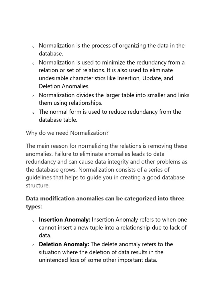 What is Normalization | PDF