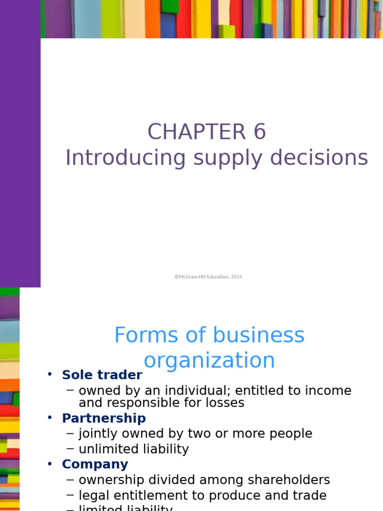 Introducing Supply Decisions: ©Mcgraw-Hill Education, 2014 | PDF