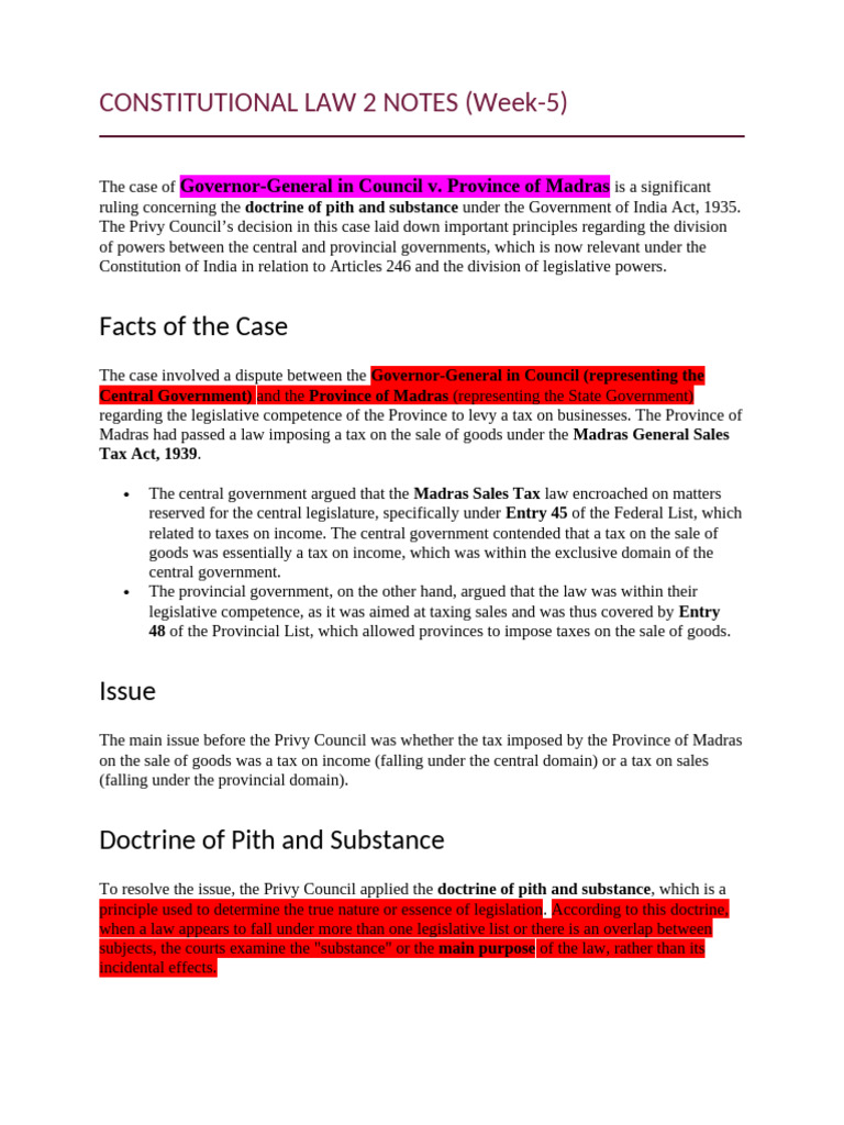 Constitutional Law 2 Notes | PDF