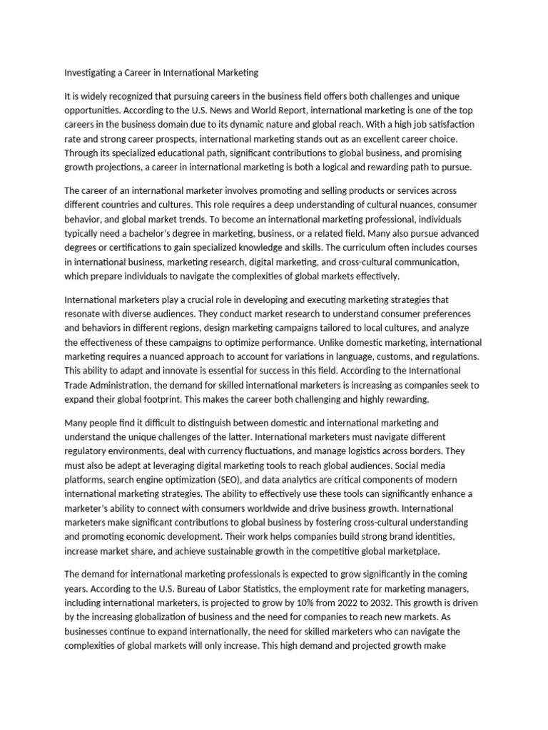 Careers Final Draft | PDF