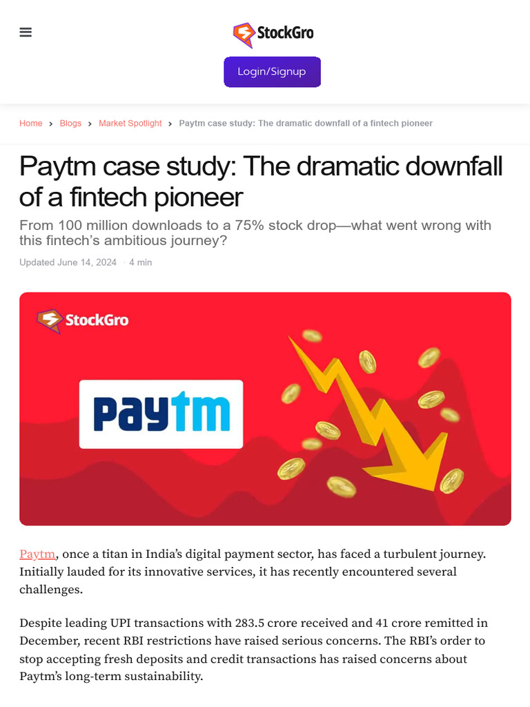 Paytm Case Study | PDF